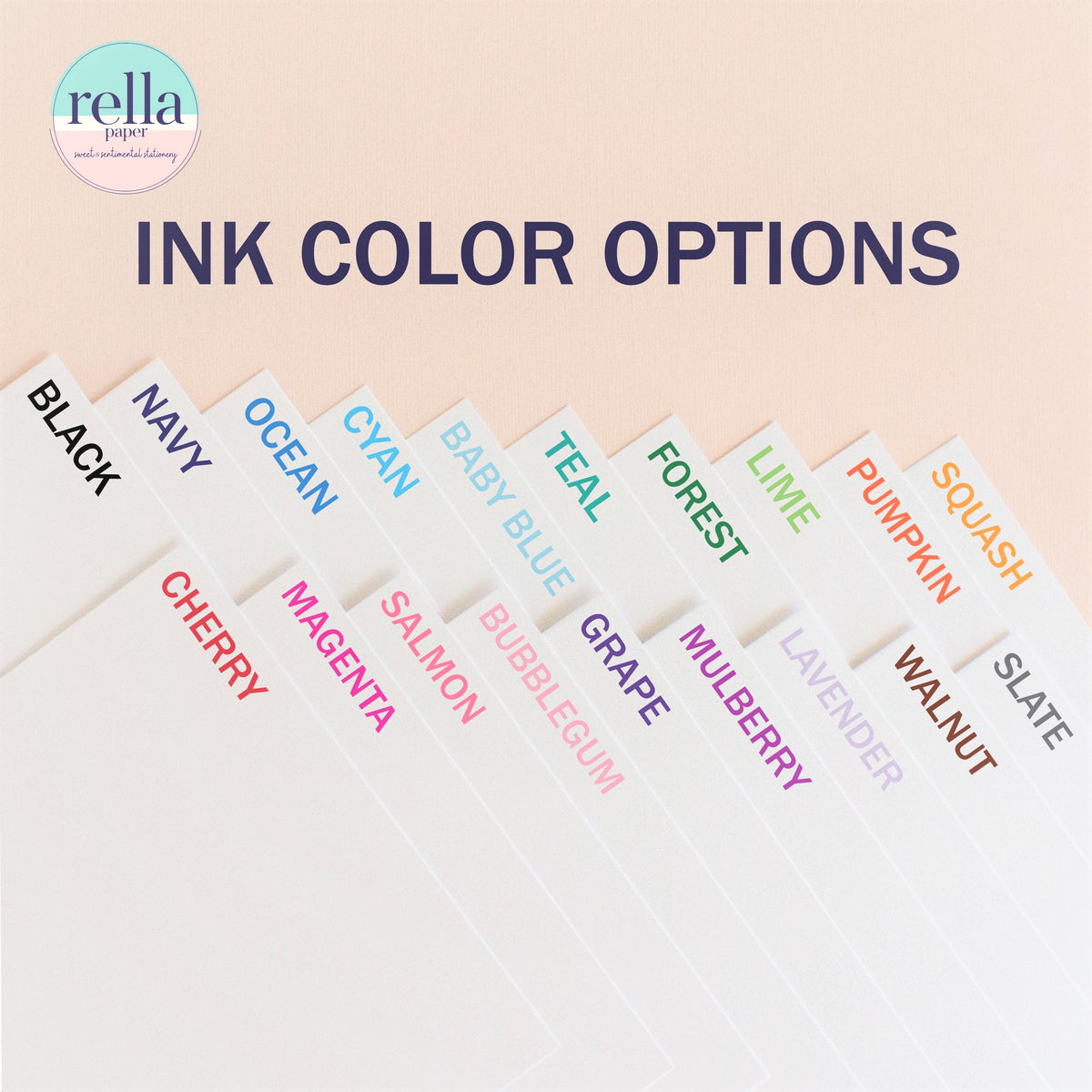 Blue Floral Sympathy Thank You Cards Customized – Rella Paper